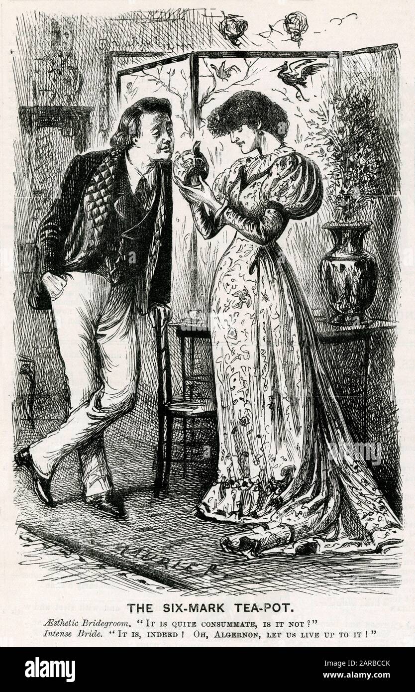 Cartoon, The Six-Mark Tea-Pot (Aestheticism Stock Photo - Alamy