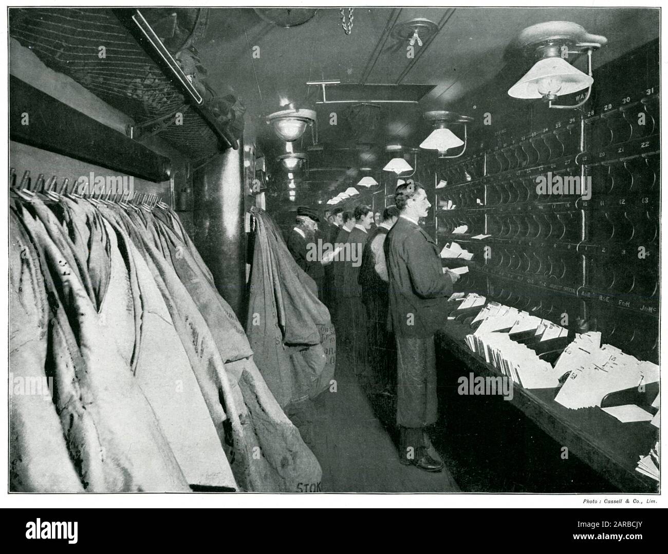 Travelling rail post office 1890s Stock Photo - Alamy