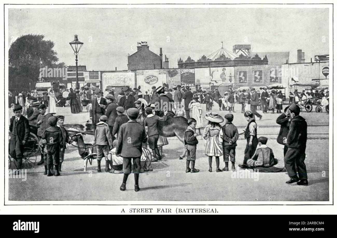 Street Fair, Battersea 1900 Stock Photo - Alamy
