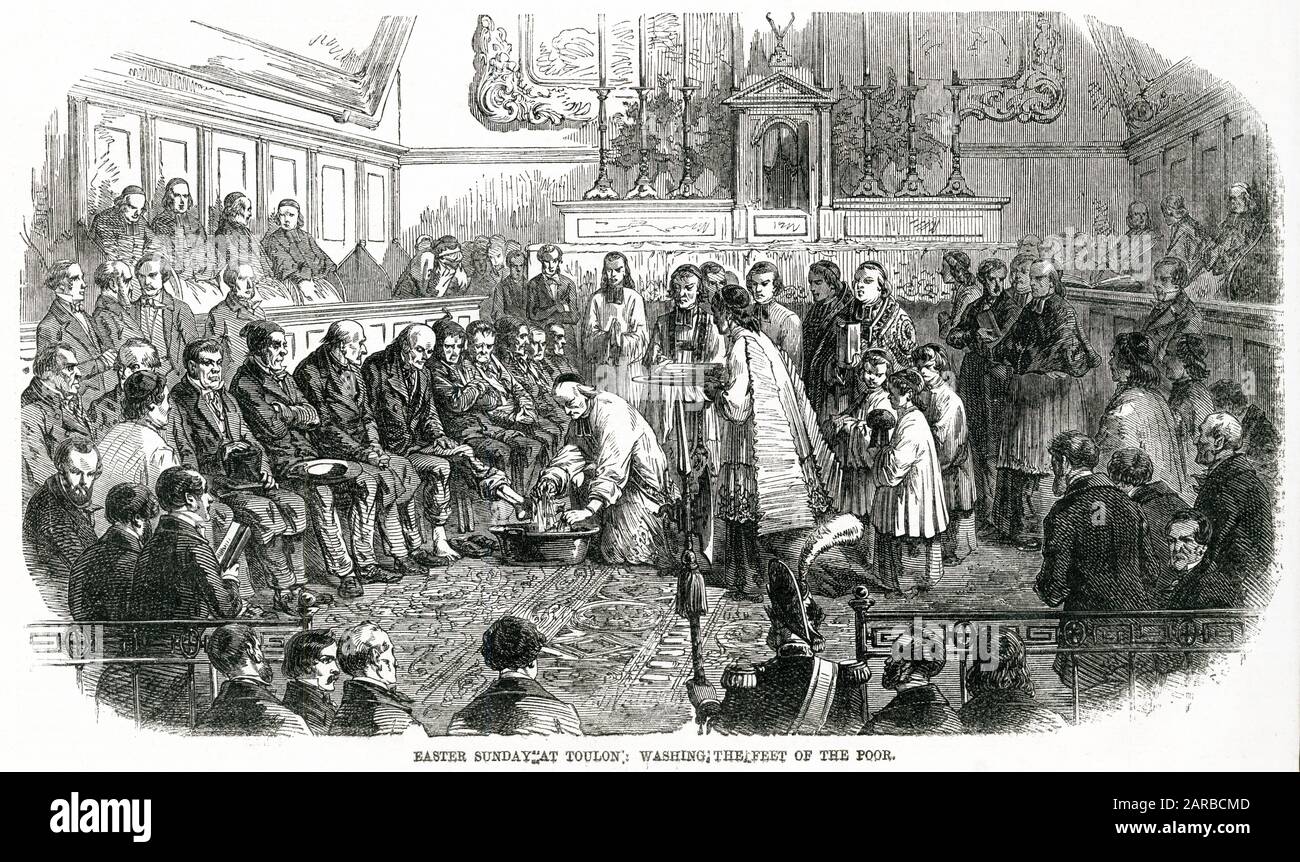 Easter Sunday at Toulon, France 1858 Stock Photo - Alamy