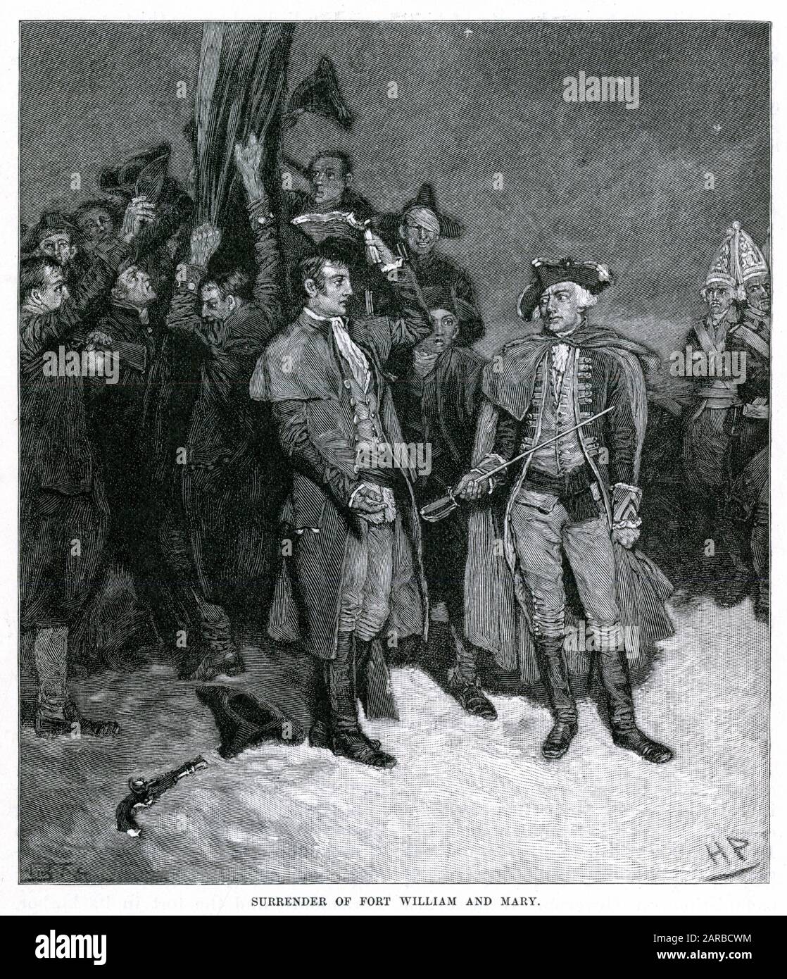 America - Surrender of Fort William and Mary Stock Photo - Alamy