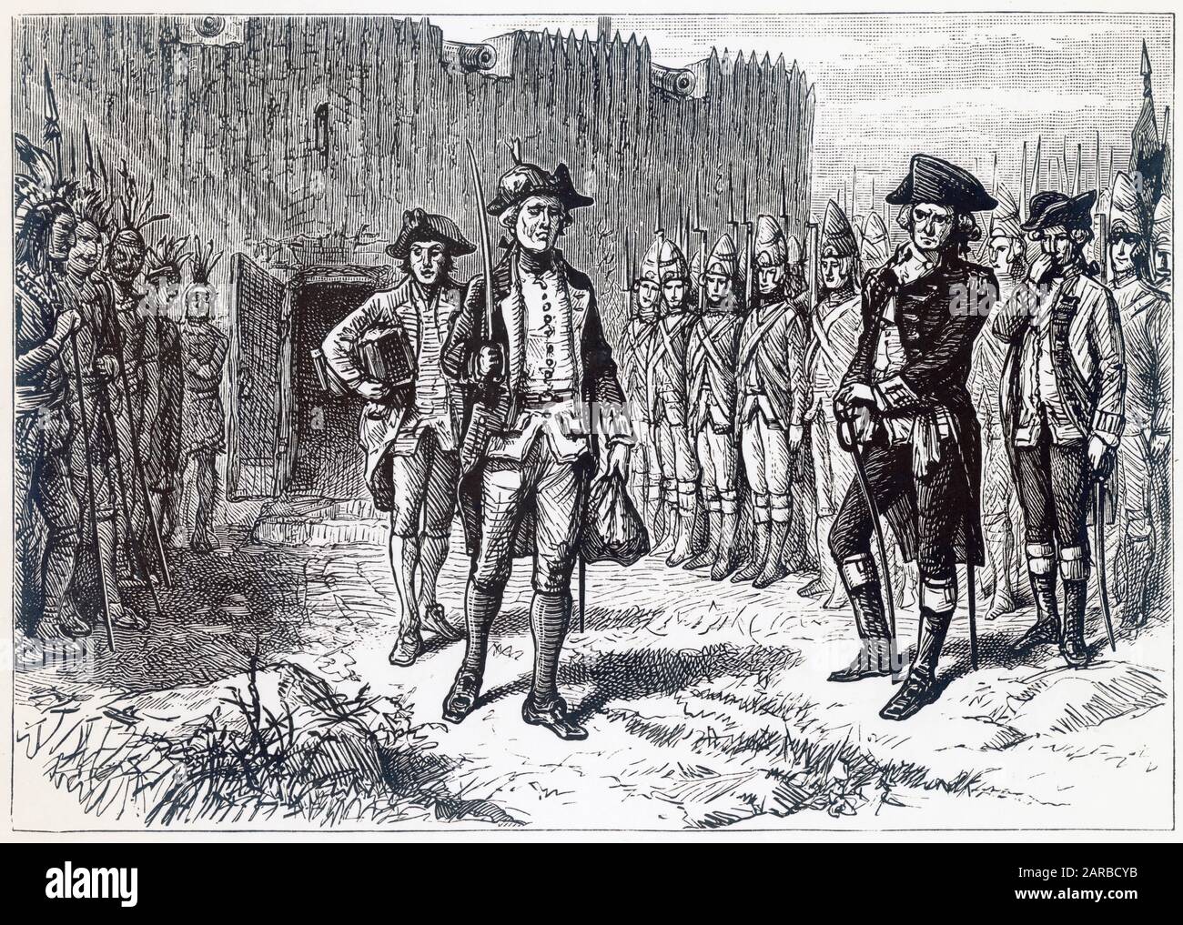 America - Henry Hamilton.Takes Fort Vincennes Stock Photo - Alamy