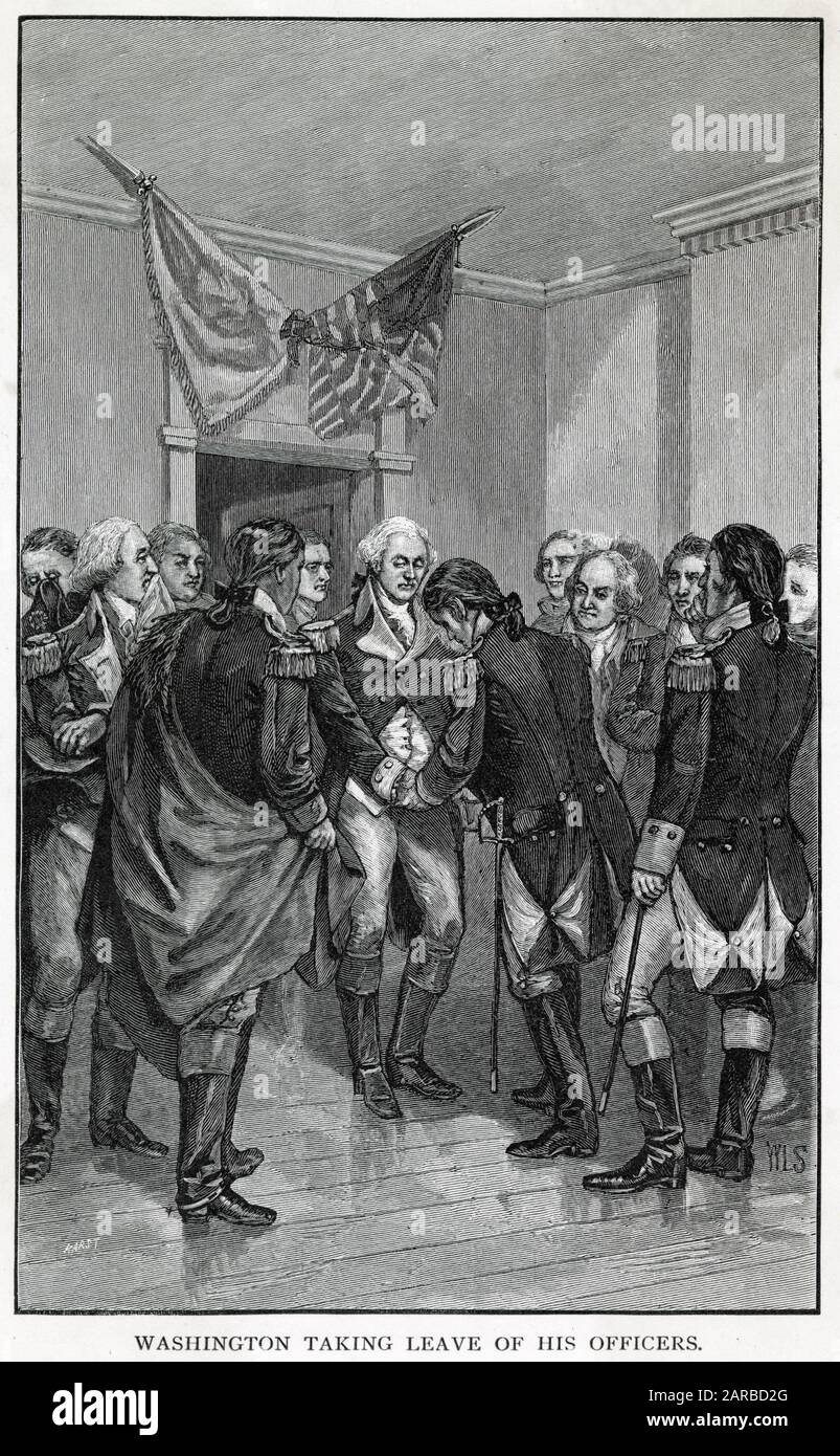 America - Washington's Farewell To HIs Officers Stock Photo - Alamy
