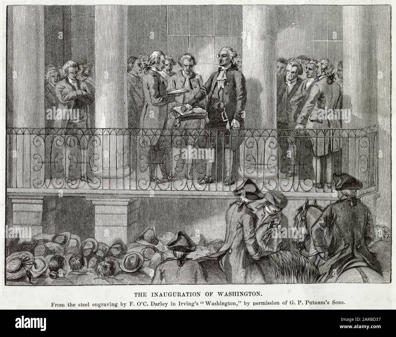 George Washington Inaugurated As President Date: 1789 Stock Photo - Alamy