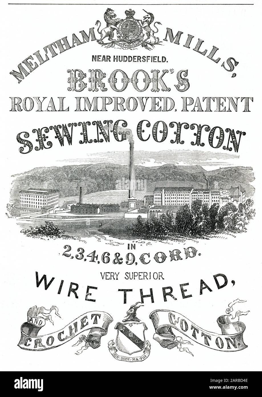 Meltham Mills, near Huddersfield. Brook's family, Royal improved ...