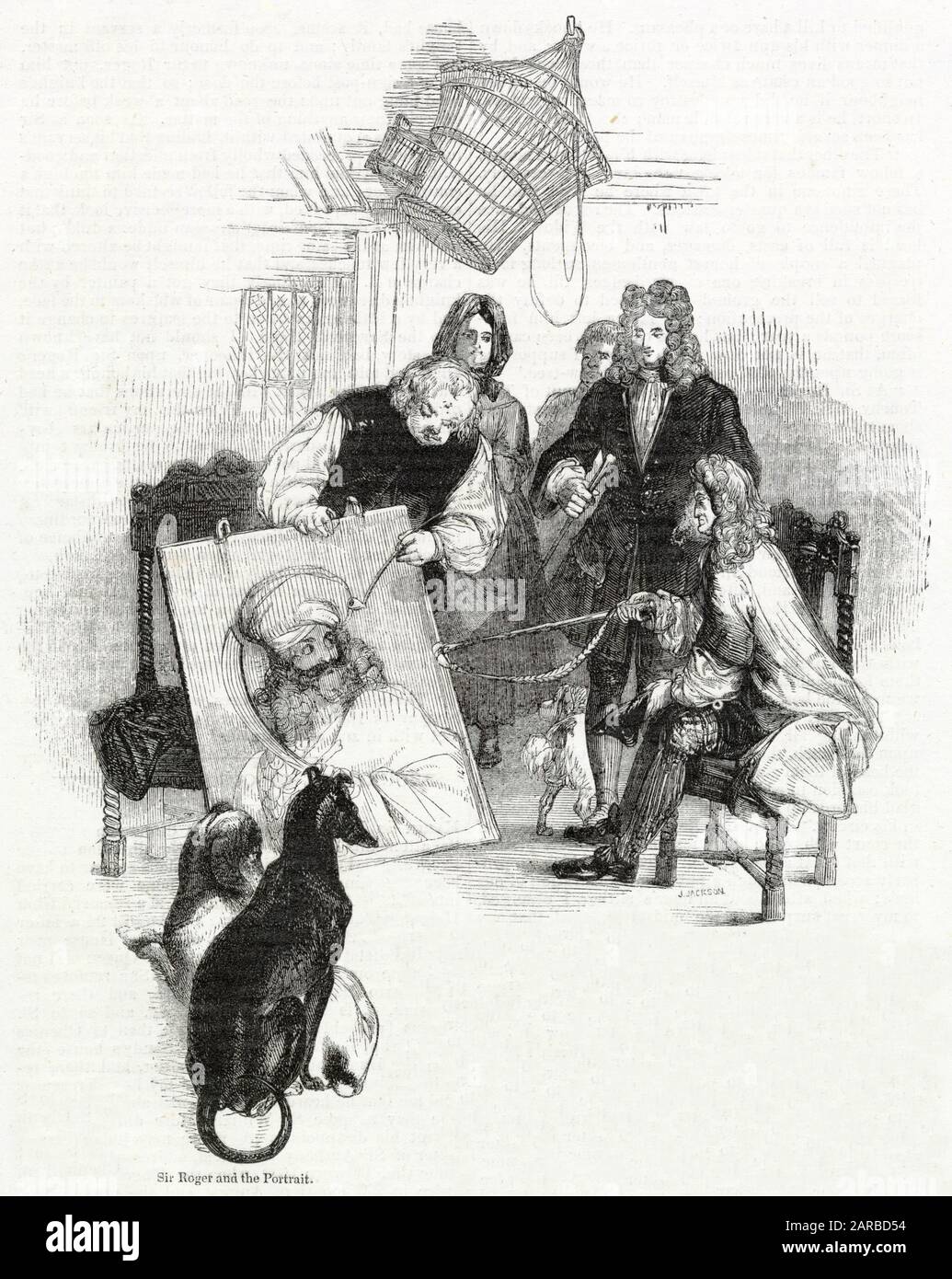 Sir Roger de Coverley, fictitious character in The Spectator Stock ...