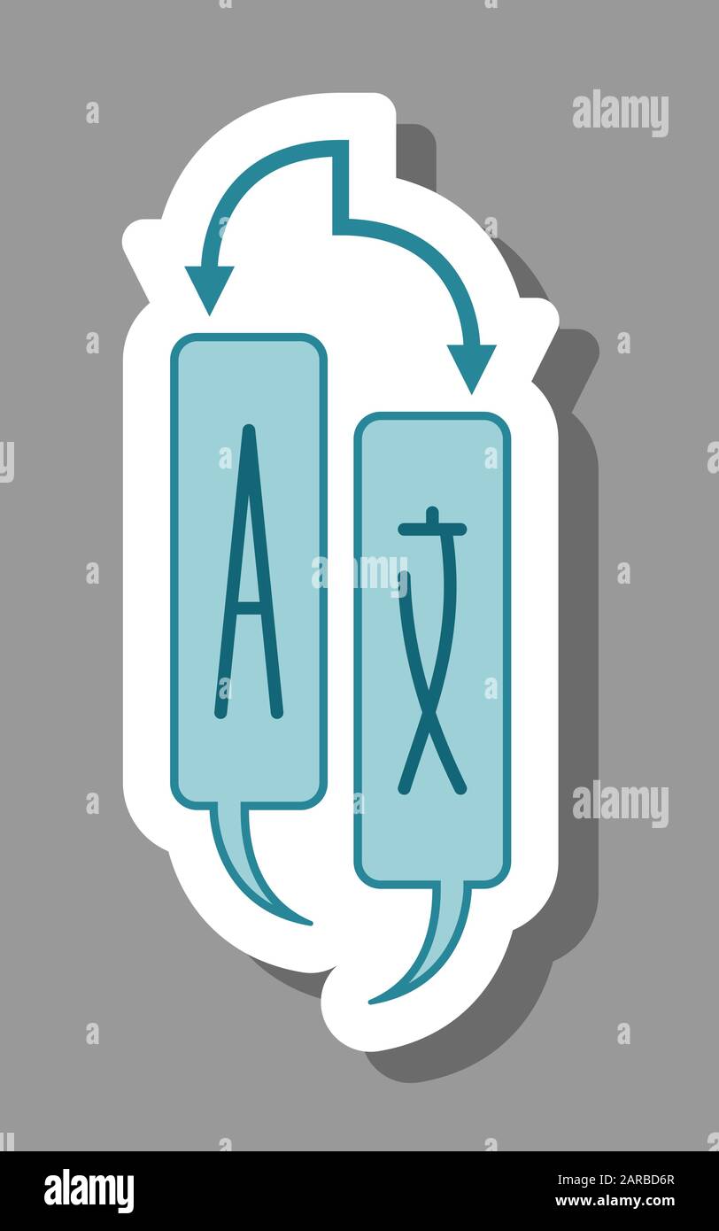 Language translation icon that symbolizes multilingual and interpreter ...