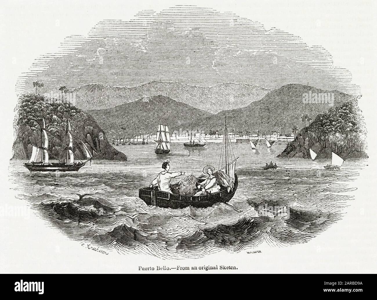 View of Portobelo, Colon Province, Panama Stock Photo - Alamy