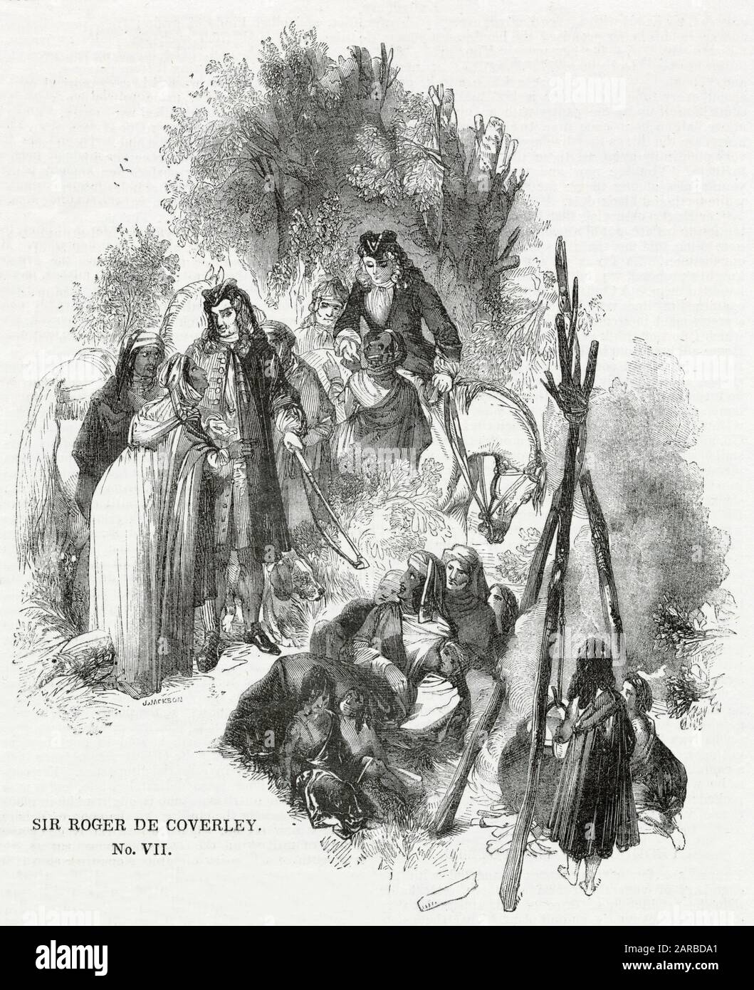 Sir Roger de Coverley, fictitious character in The Spectator Stock ...