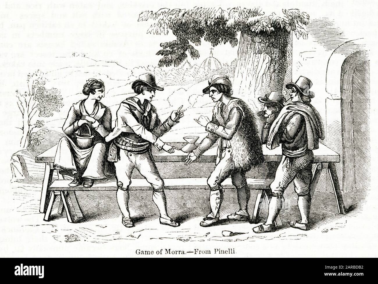 Men playing the ancient game of Morra, Italy Stock Photo - Alamy