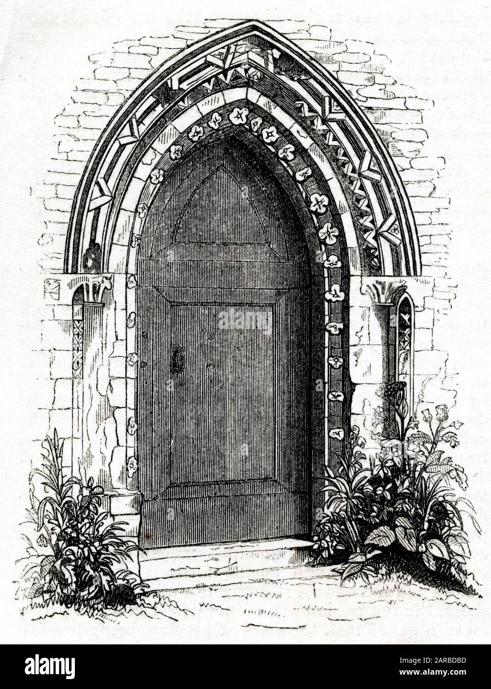 Doorway, St Mary's Church, Stone, near Dartford, Kent Stock Photo - Alamy