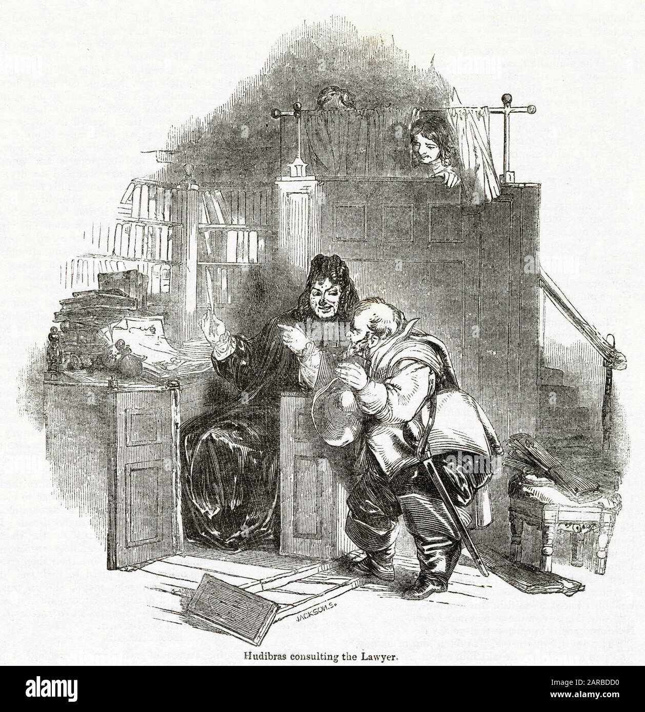 Hudibras, mock-heroic poem by Samuel Butler Stock Photo - Alamy