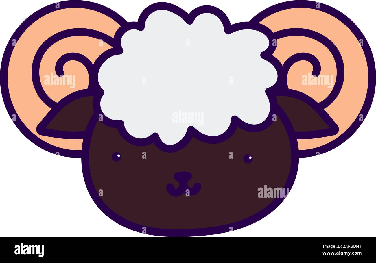 goat face farm animal cartoon background vector illustration Stock ...