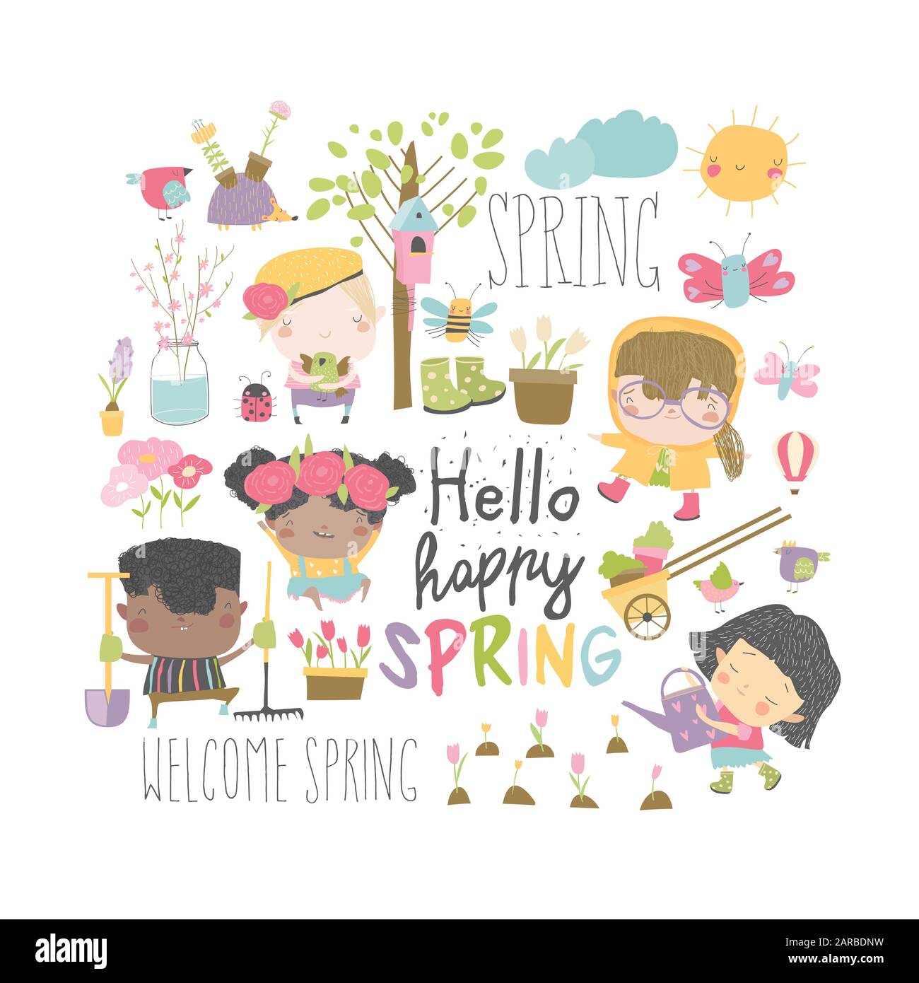 Ladybird children Stock Vector Images - Alamy