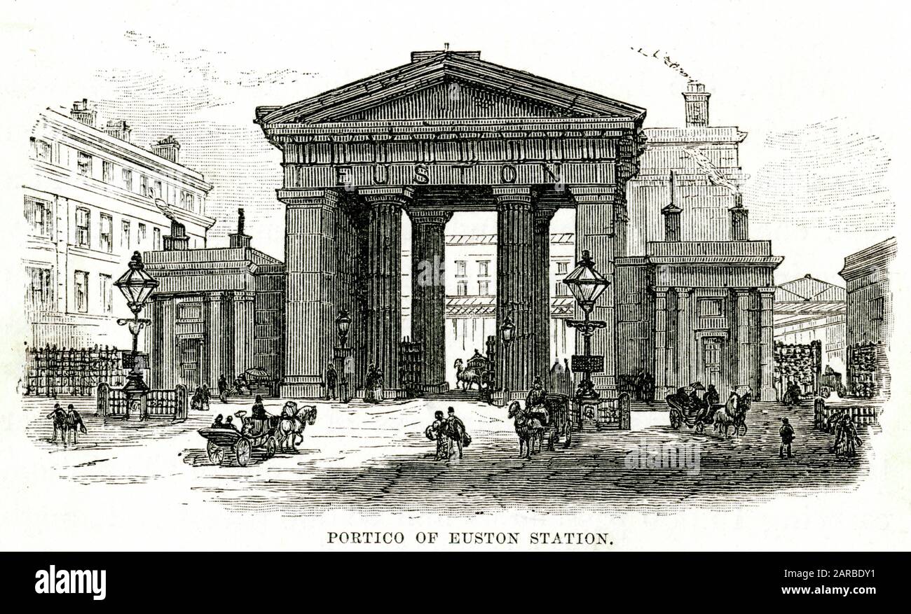 The Euston Arch - The Entrance to the Euston Railway Station, London ...