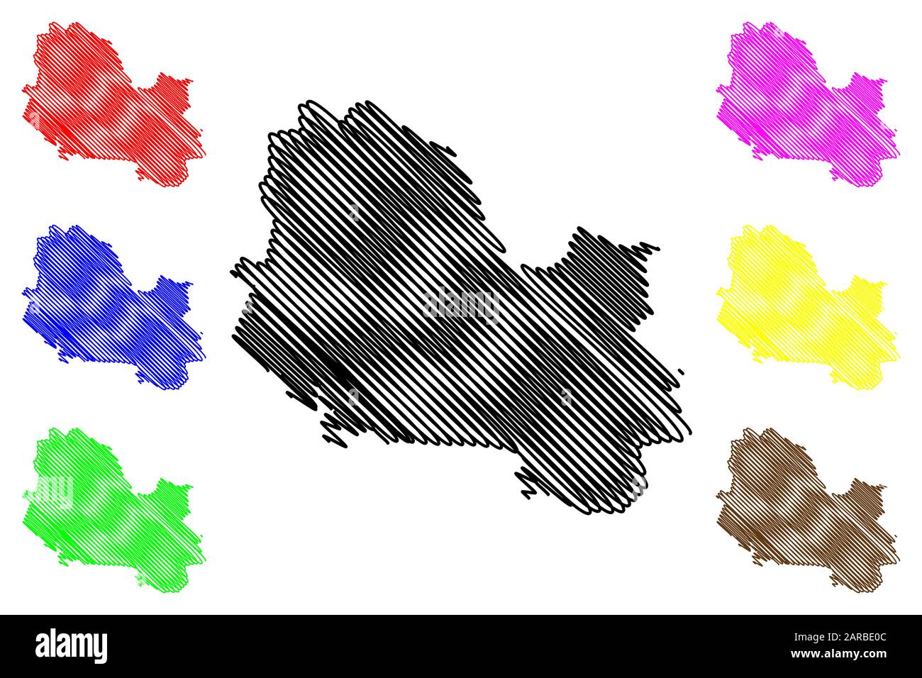 Saint Andrew Parish (Parishes of Jamaica, Surrey County) map vector ...