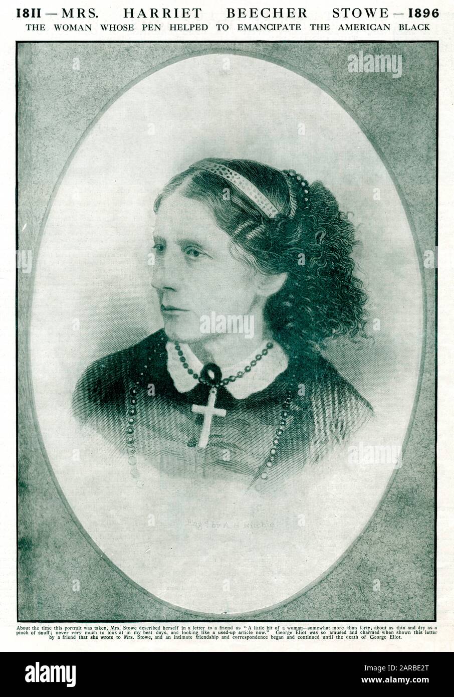 Harriet Beecher Stowe Stock Photo - Alamy