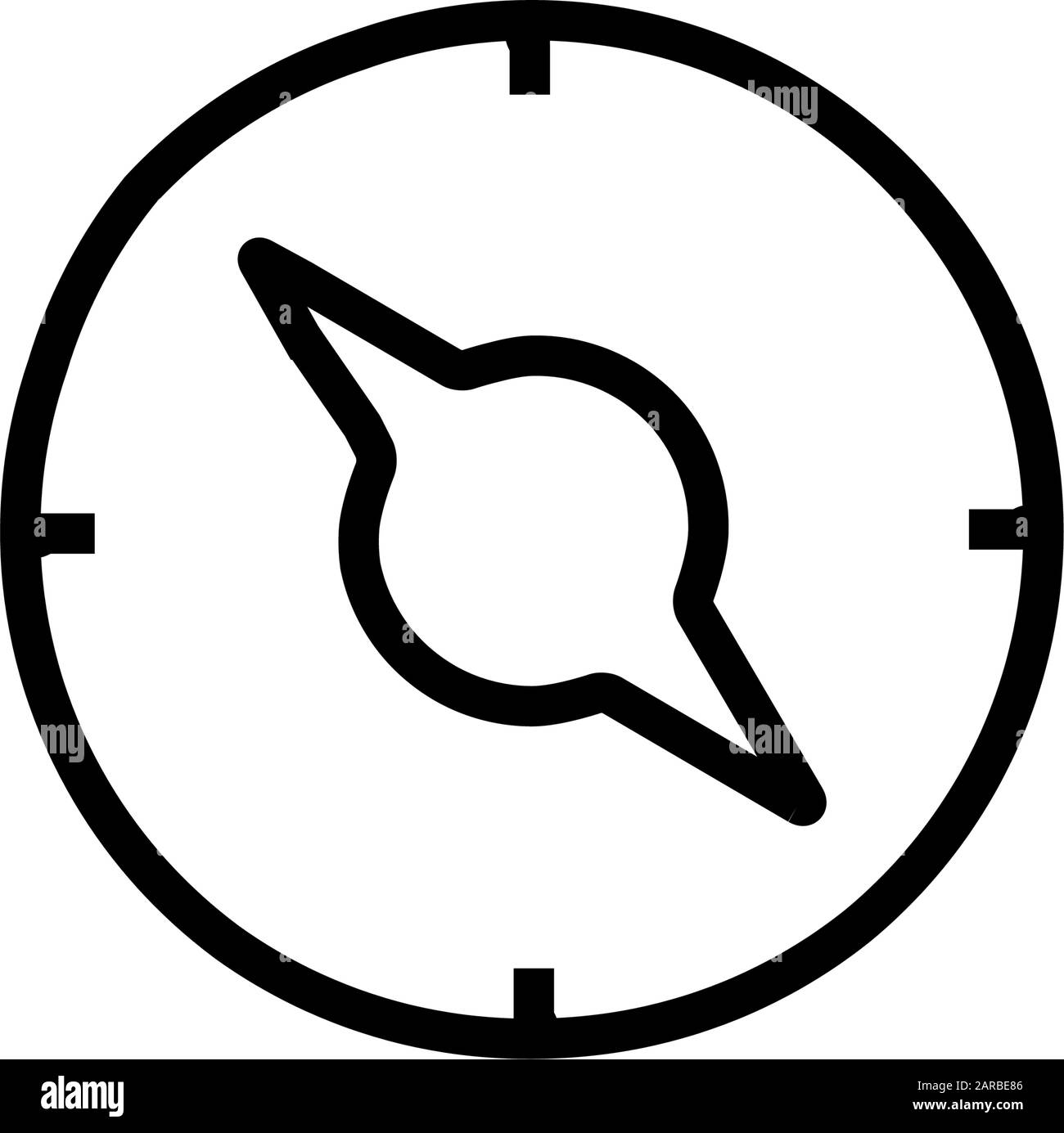 Simple compass Black and White Stock Photos & Images - Alamy