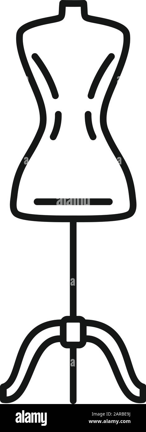 Mannequin icon. Outline mannequin vector icon for web design isolated ...