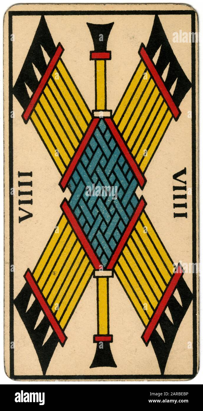 Tarot Card - Baton VIIII (IX Stock Photo - Alamy