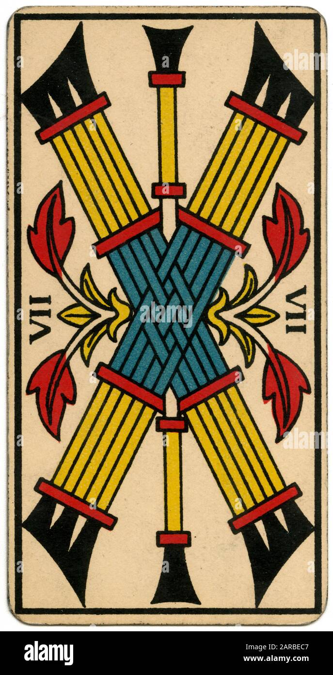 Tarot Card - Baton VII Stock Photo - Alamy