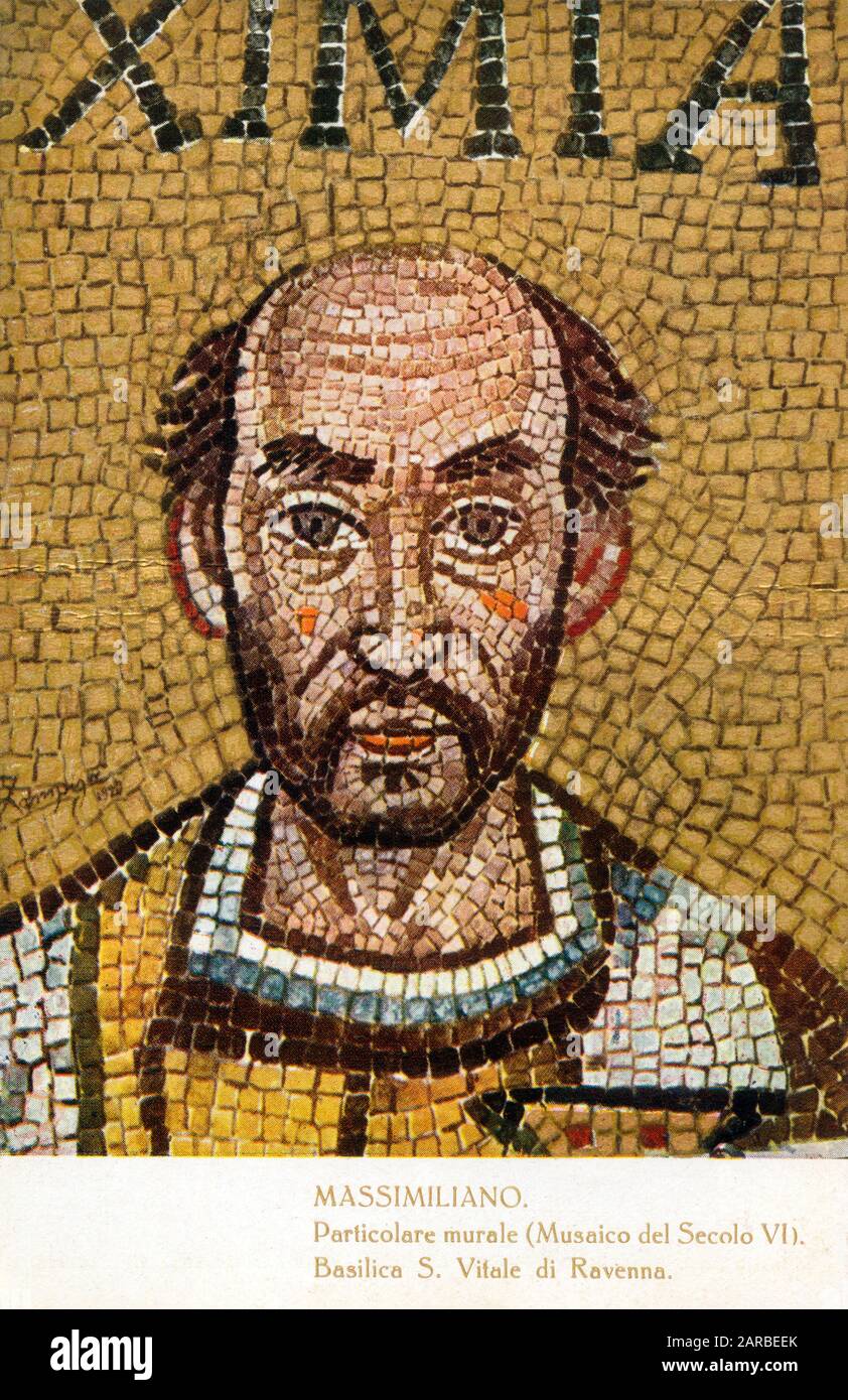 Detail - The face of Bishop Maximianus (Maximian) of Ravenna (499–556 ... Detail - The face of Bishop Maximianus (Maximian) of Ravenna (499–556 ...