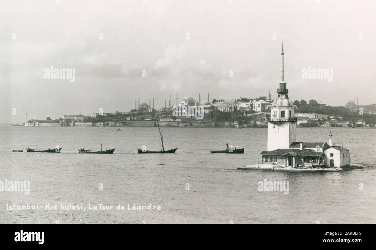 Leander's Tower - Constantinople, Turkey Stock Photo - Alamy