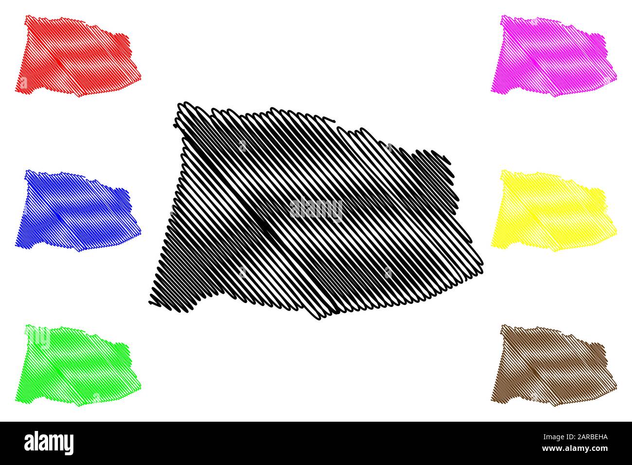 Saint Ann Parish (Parishes of Jamaica, Middlesex County) map vector ...