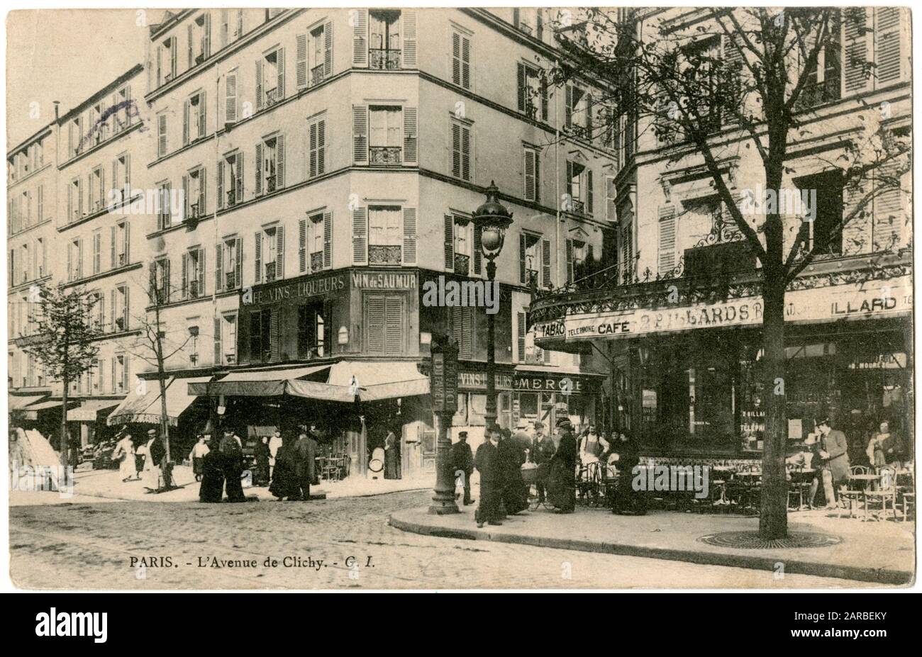 Paris 1900's cafe hi-res stock photography and images - Alamy