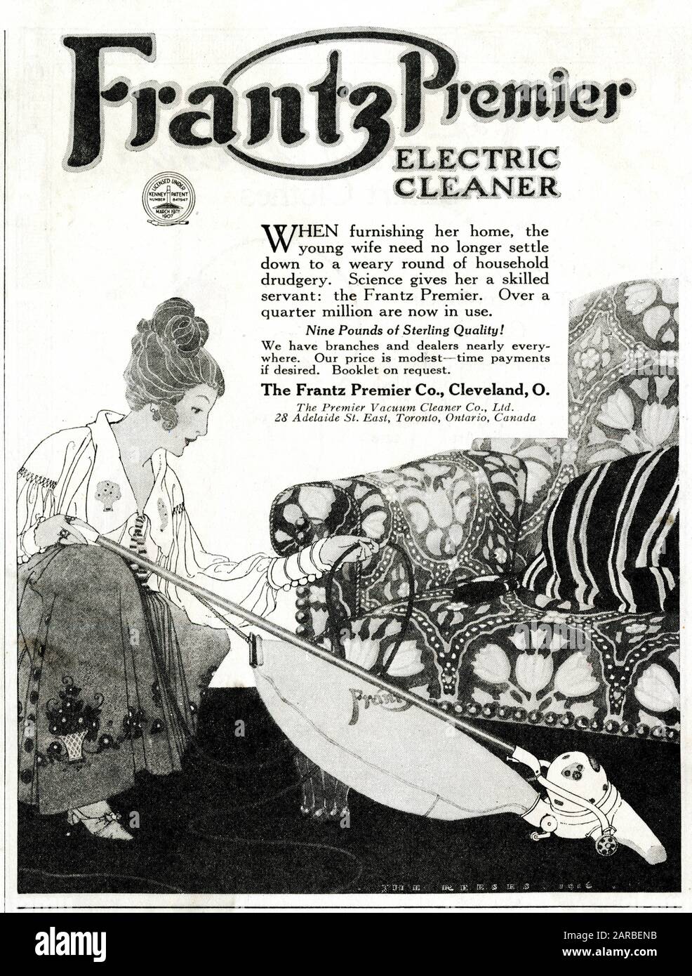 Advert, Frantz Premier Electric Vacuum Cleaner, from the Frantz Premier ...