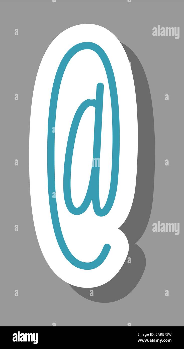 Email sign icon that symbolizes e-mail address and electronic post. All ...