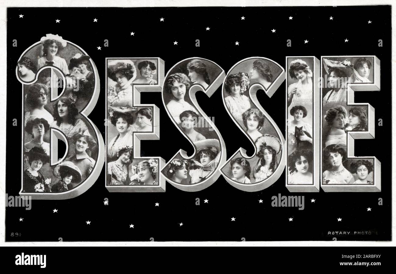 Large Letter Name card - 'Bessie' Stock Photo - Alamy