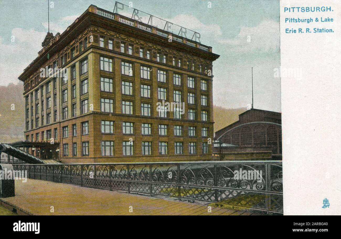 Pittsburgh and Lake Erie Railroad Station - Pittsburgh, USA - built on ...