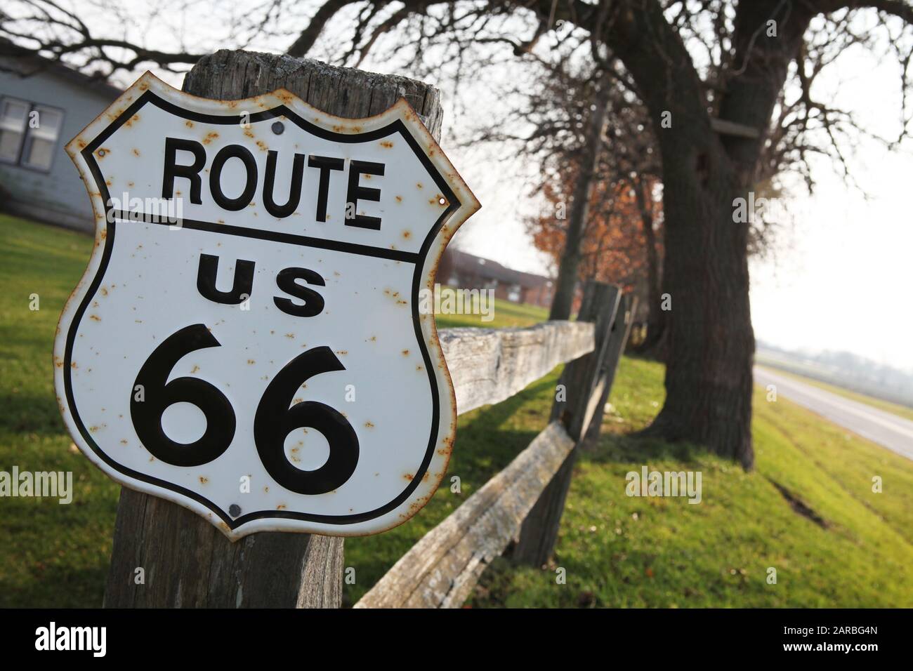 Route 66 road sign Stock Photo - Alamy