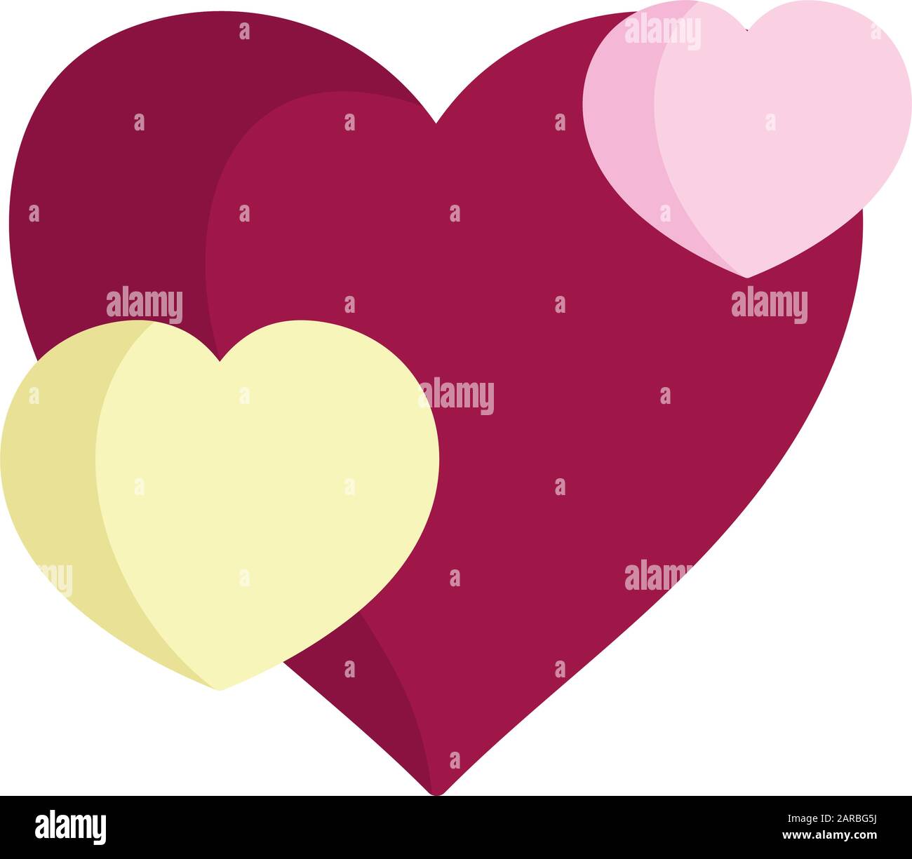 happy valentines day, cute hearts love feeling romance vector ...