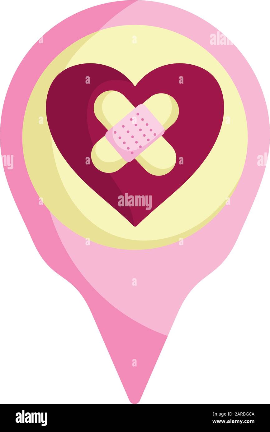 happy valentines day, location sad heart love vector illustration Stock ...