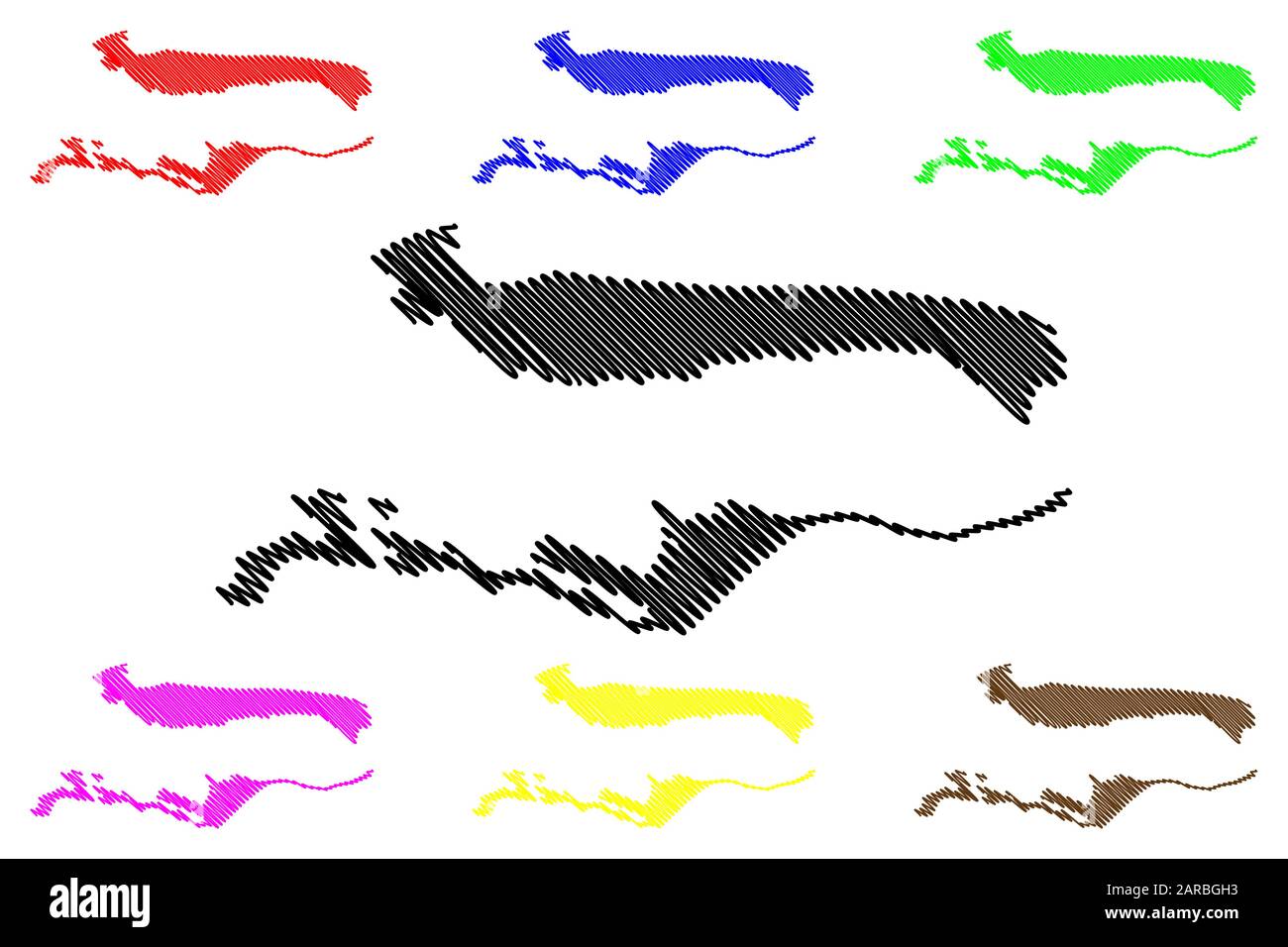 Kingston Parish (Parishes of Jamaica, Surrey County) map vector ...