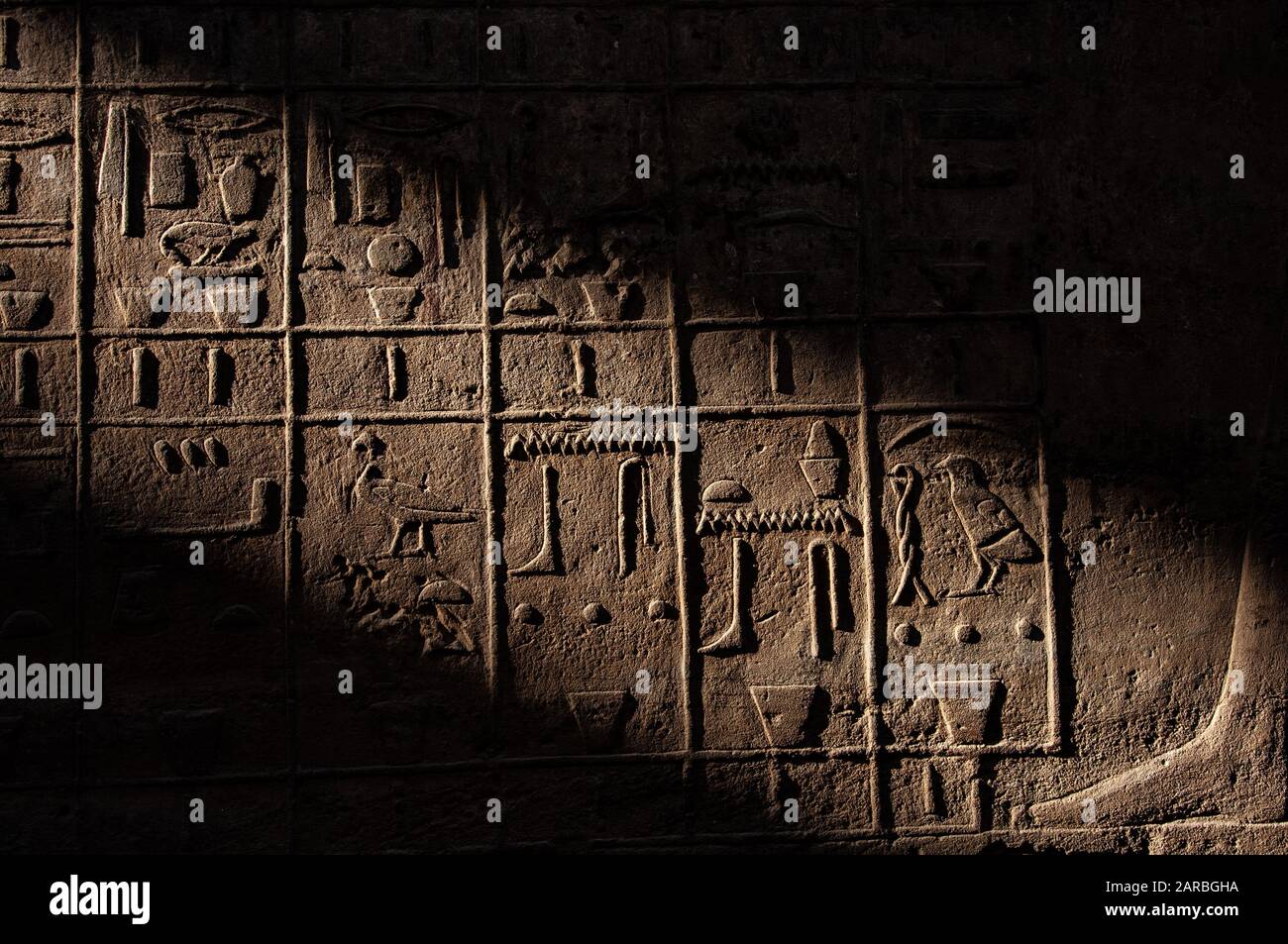 Luxor, Egypt. February 12th 2009 Pharaonic inscriptions at the ancient ...