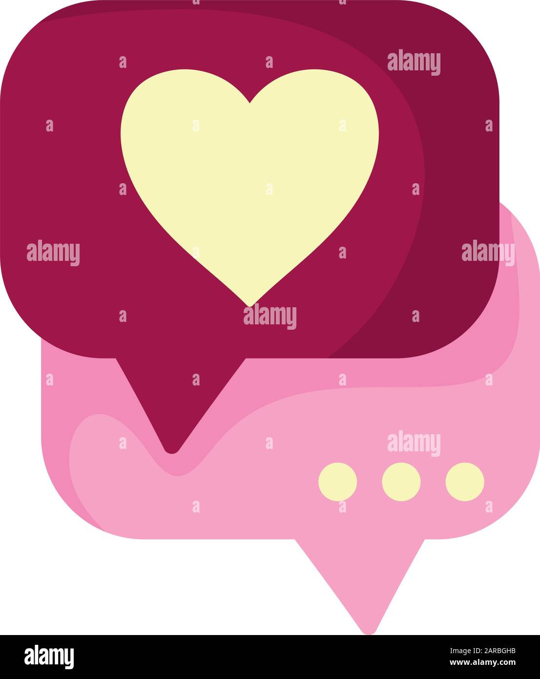 happy valentines day, speech bubble chat heart romantic feeling love ...