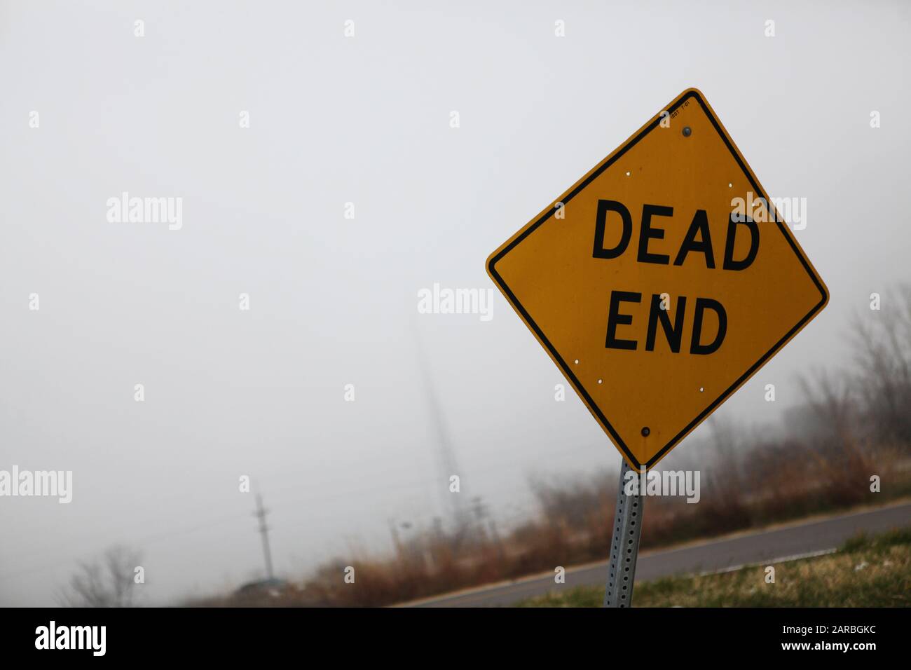 Dead end sign, road sign on route 66, America Stock Photo - Alamy