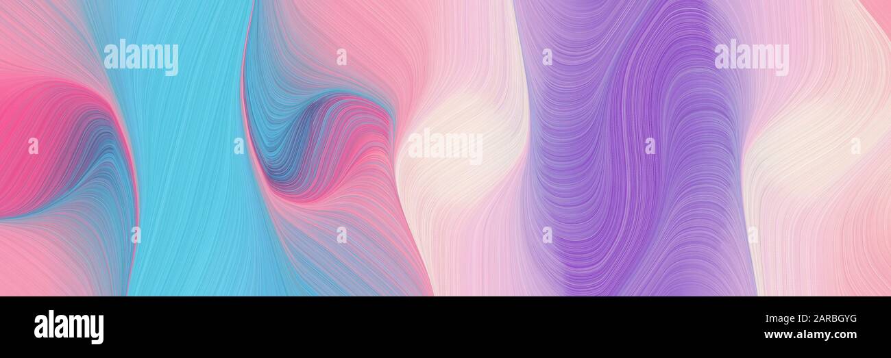 modern horizontal banner with pastel violet, medium turquoise and ...