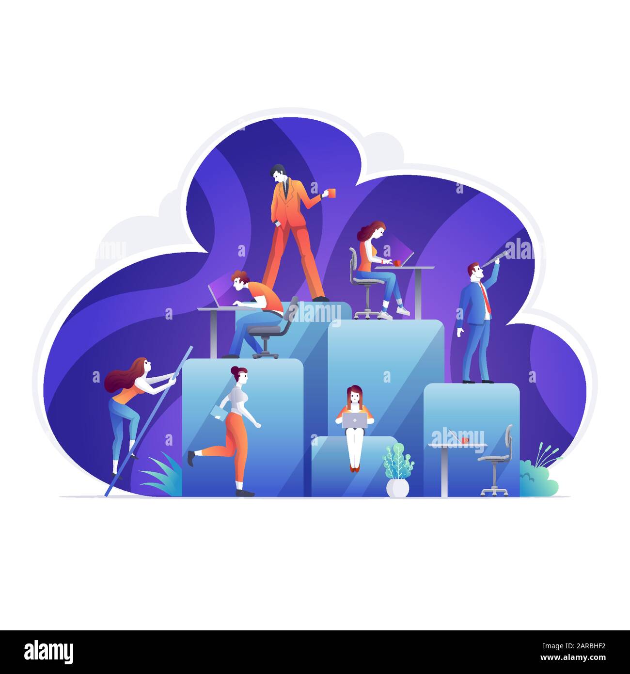 Position organization chart structure concept Stock Vector Images - Alamy