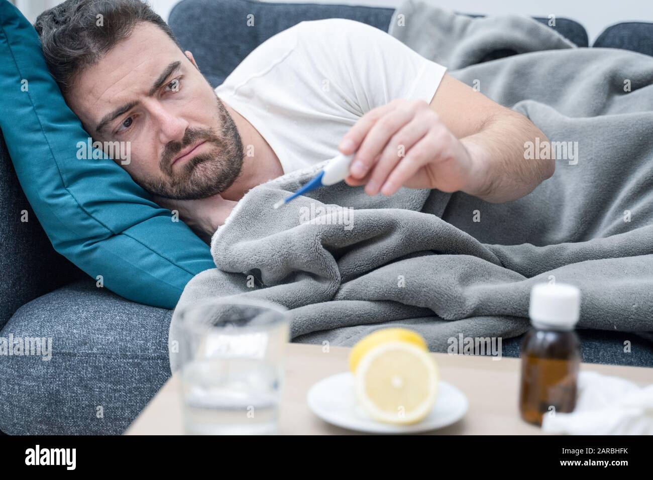 Ill with fever hi-res stock photography and images - Alamy