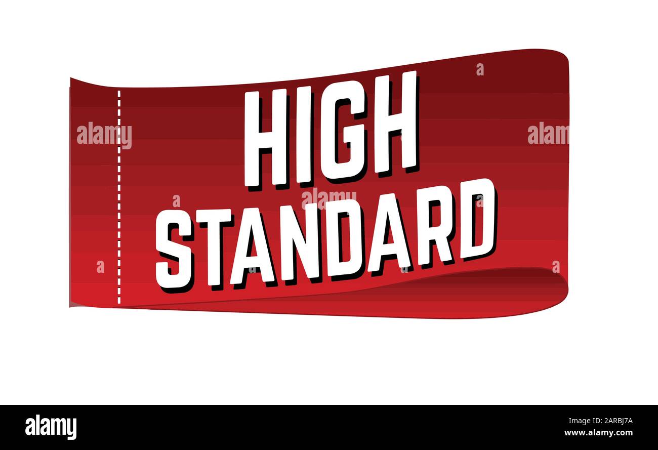 High standard clothing label on white background, vector illustration ...