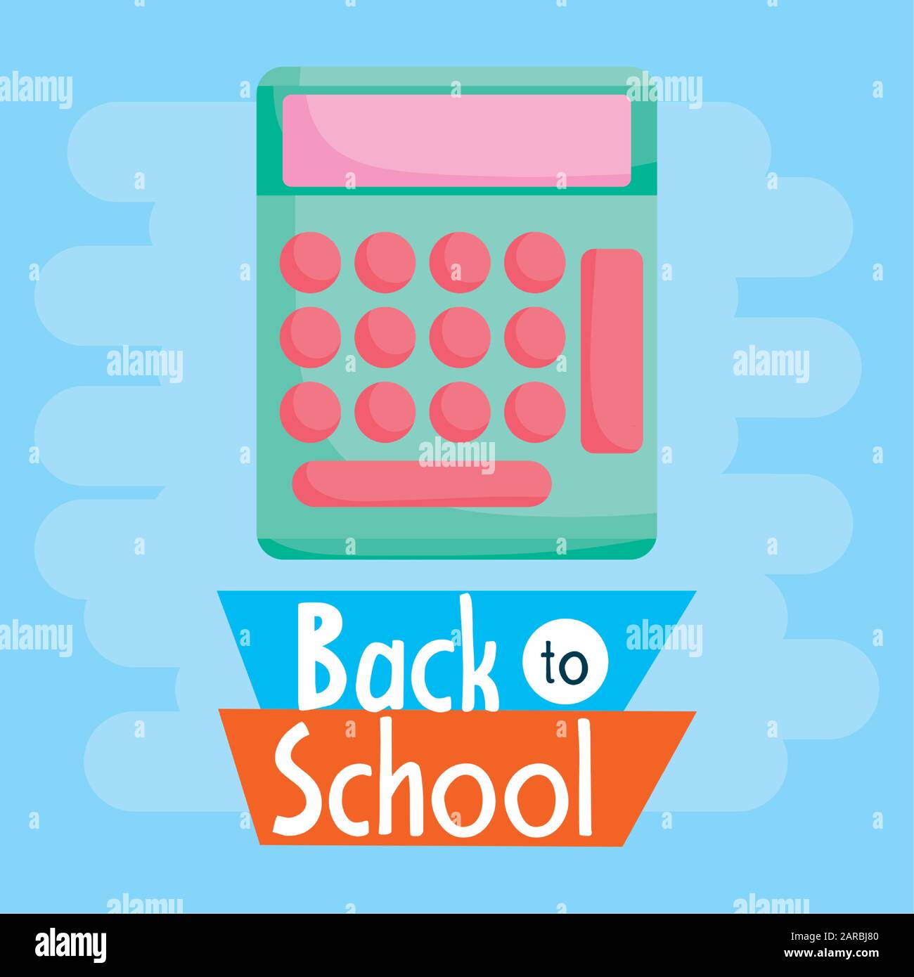 back to school education calculator mathematics supply vector ...