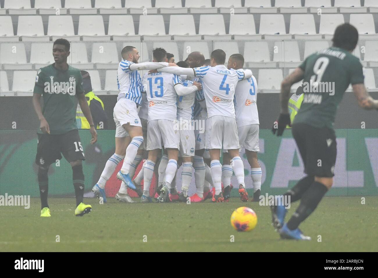 happiness spal after goal 1-0 during SPAL vs Bologna, Ferrara, Italy ...