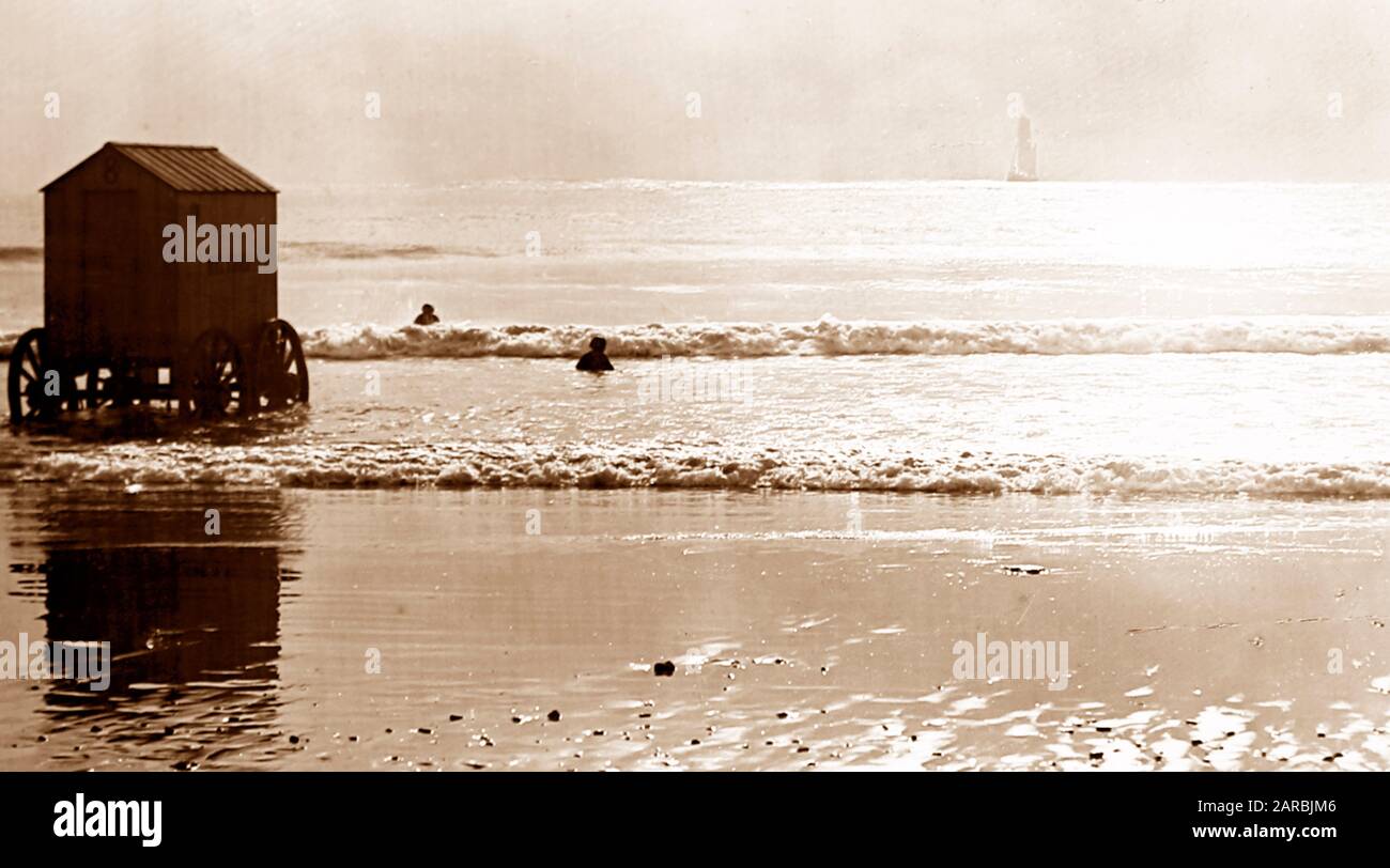 A bathing machine, Victorian period Stock Photo - Alamy