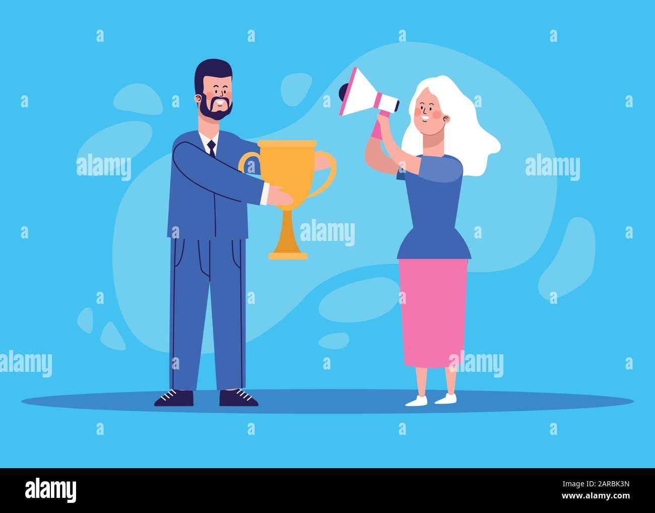 Person using megaphone Stock Vector Images - Alamy