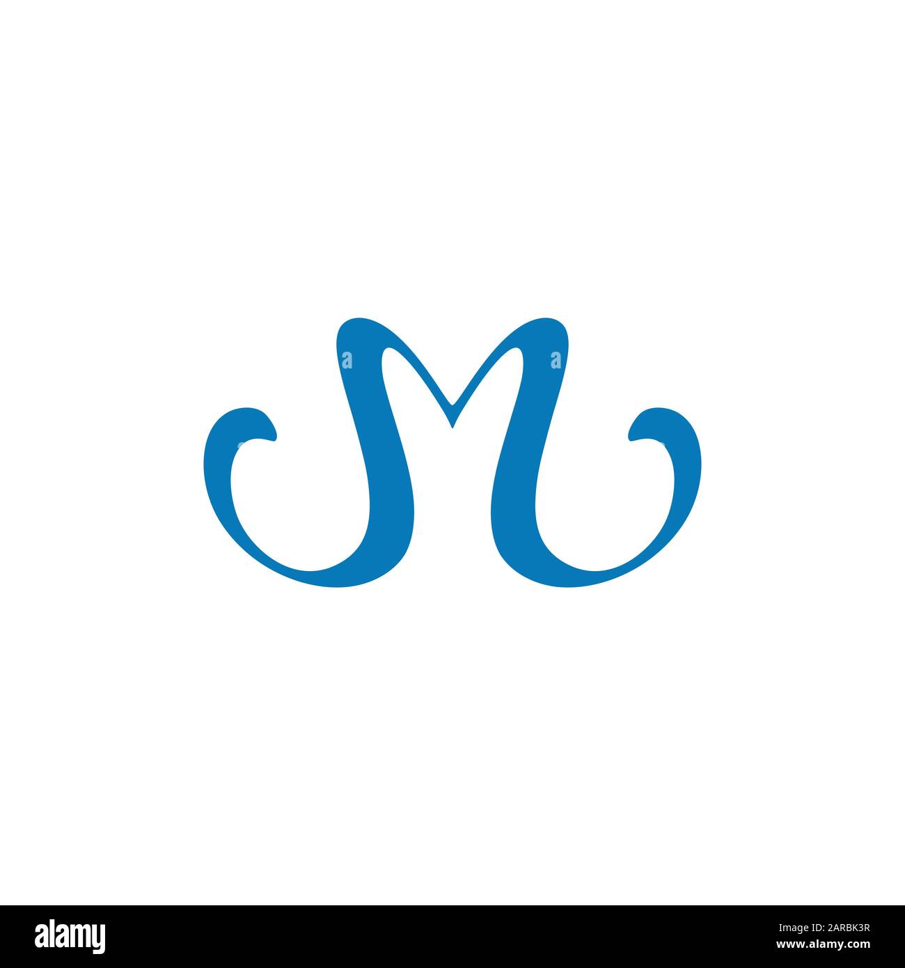 letter m curves simple flow logo vector Stock Vector Image & Art - Alamy