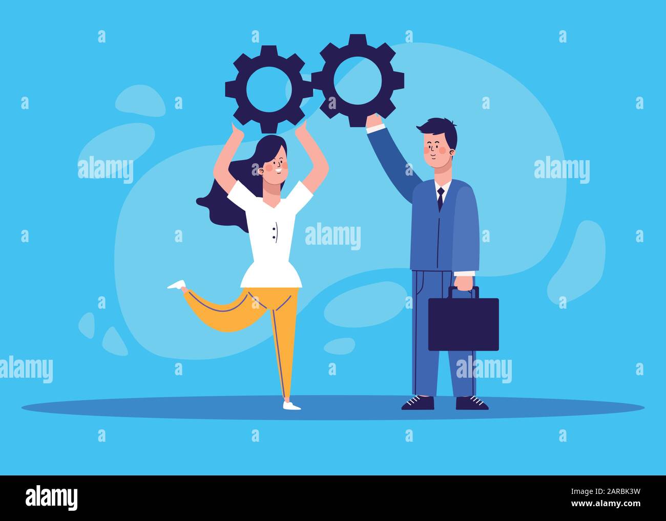 Workforce cartoon Stock Vector Images - Alamy